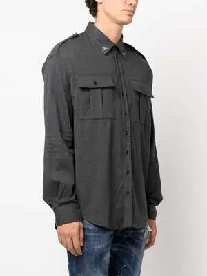 Dsquared2 Long-sleeve Virgin Wool Shirt