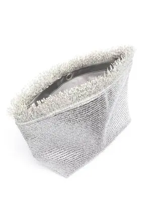 Cult Gaia Shanti Fringed Raffia Clutch