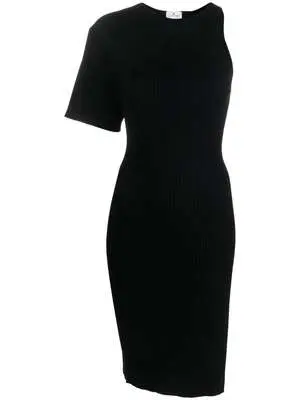 black ribbed knit dresses