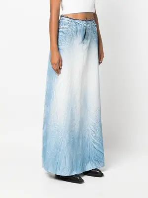 DIESEL® A-line Denim Maxi Skirt