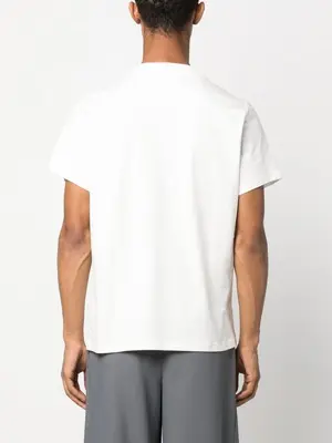 COURREGES Logo-patch Cotton T-shirt - White