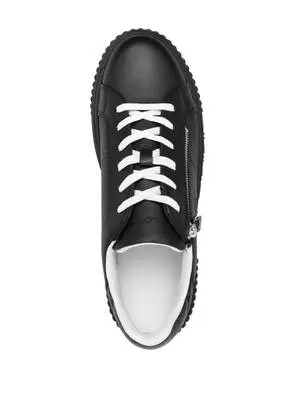 BALDININI Logo-embossed Low-top Leather Sneakers