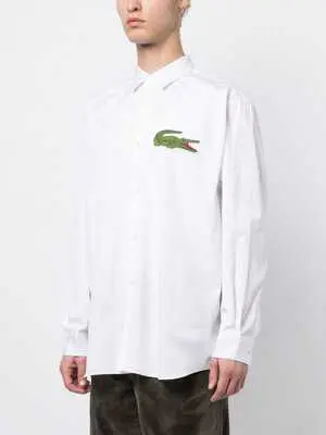 Comme Des Garçons X Lacoste Logo-patch Cotton Shirt