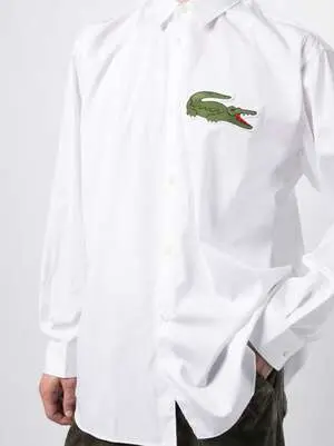 Comme Des Garçons X Lacoste Logo-patch Cotton Shirt