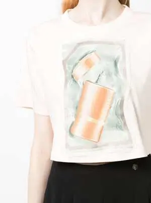 LANVIN Graphic Cropped T-shirt