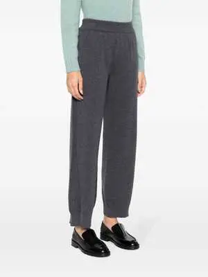 BARRIE Tapered-leg Cashmere Trousers - Grey