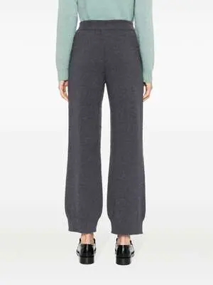 BARRIE Tapered-leg Cashmere Trousers - Grey