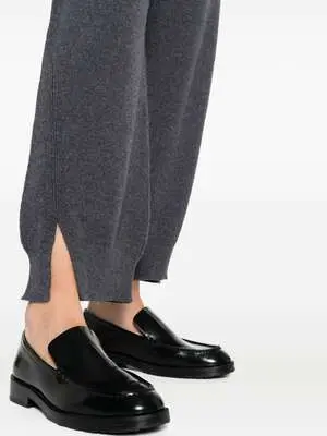 BARRIE Tapered-leg Cashmere Trousers - Grey