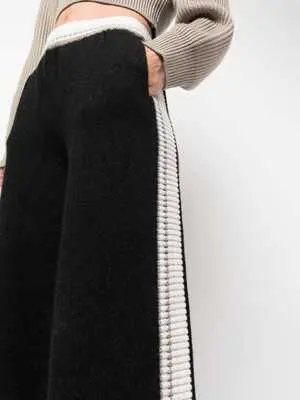 BARRIE Stripe-detail Trousers - Black