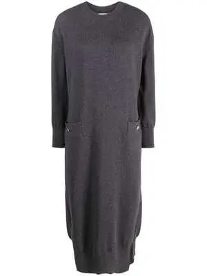 BARRIE Iconic Knit Midi Dress - Grey
