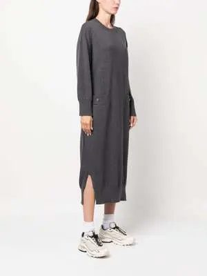 BARRIE Iconic Knit Midi Dress - Grey