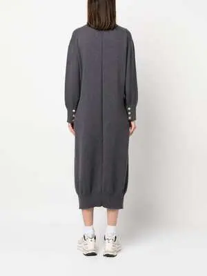 BARRIE Iconic Knit Midi Dress - Grey