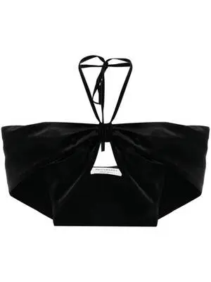 Philosophy Di Lorenzo Serafini Velvet-effect Halterneck Top - Black