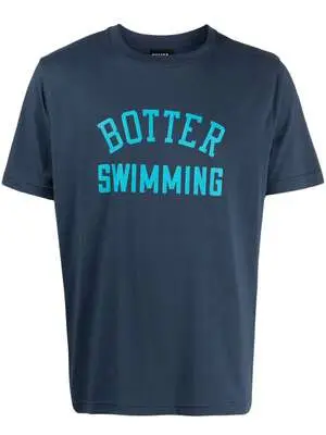 BOTTER Flocked-logo Organic Cotton T-shirt - Blue