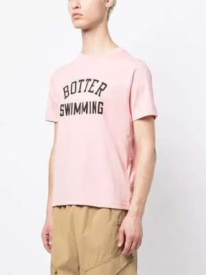 BOTTER Flocked-logo Organic Cotton T-shirt - Pink