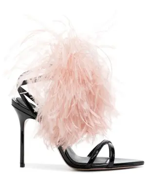 GEDEBE Lily 100mm Feather Sandals
