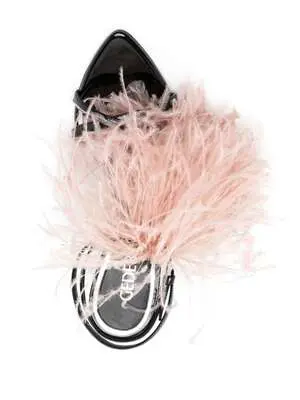 GEDEBE Lily 100mm Feather Sandals