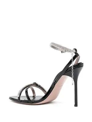 GEDEBE Imaan 100mm Patent Leather Sandals