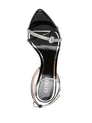 GEDEBE Imaan 100mm Patent Leather Sandals