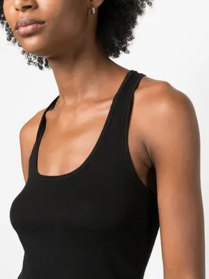 Rick Owens Organic Cotton Racerback Tank Top - Black