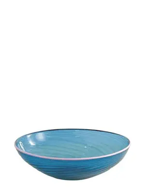 La DoubleJ Spiral-effect Murano Glass Bowl - Blue
