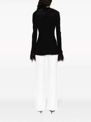 Alberta Ferretti Goose-feather Trim Jacket