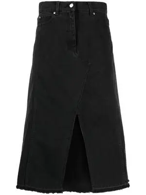 MSGM Logo-patch Knee-length Skirt