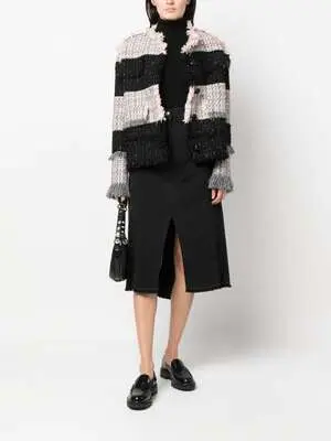 MSGM Logo-patch Knee-length Skirt