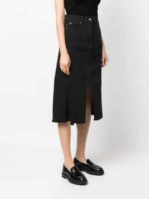 MSGM Logo-patch Knee-length Skirt