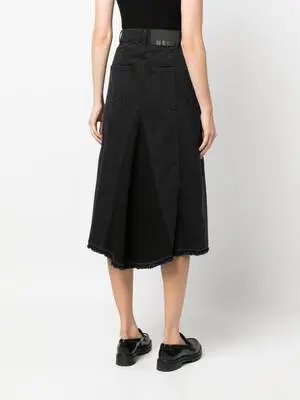 MSGM Logo-patch Knee-length Skirt
