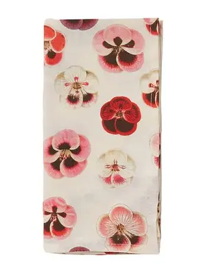 La DoubleJ Micro-pansy Print Linen Napkins
