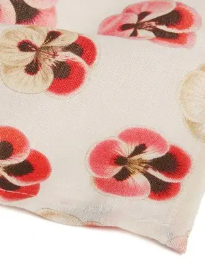 La DoubleJ Micro-pansy Print Linen Napkins