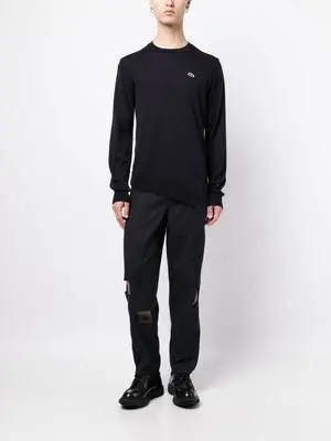 Comme Des Garçons Logo-patch Wool Jumper
