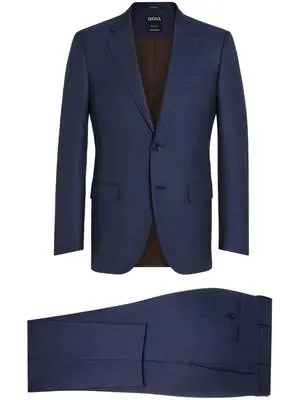 Zegna Oasi Single-breasted Cashmere Suit - Blue