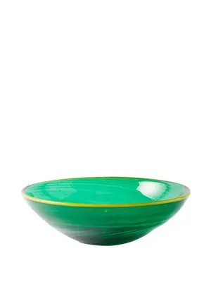 La DoubleJ Spiral-effect Murano Glass Bowl - Green