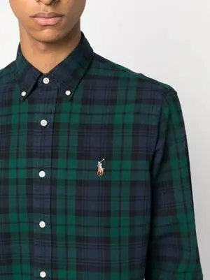 Polo Ralph Lauren Polo Pony Check-plaid Shirt - Green