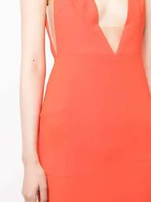 Alex Perry Plunge-neck Fishtail Gown