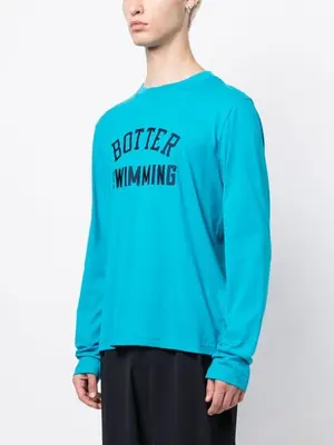 BOTTER Logo-embroidered Organic Cotton T-shirt - Blue