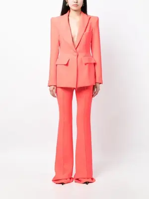 Alex Perry High-waisted Flared Trousers - Red