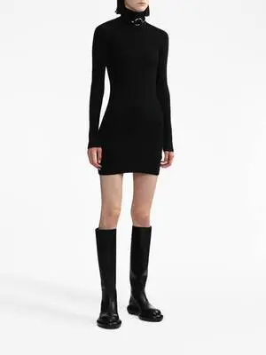 1017 Alyx 9sm Ring-embellished Ribbed Knit Mini Dress
