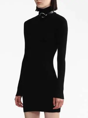 1017 Alyx 9sm Ring-embellished Ribbed Knit Mini Dress