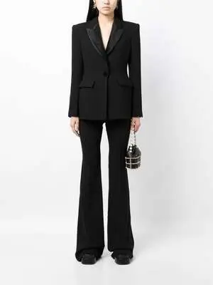 Alex Perry High-waisted Flared Trousers - Black