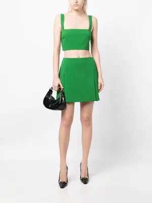 Elie Saab Slits Silk Mini Skirt