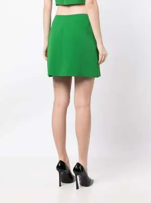 Elie Saab Slits Silk Mini Skirt