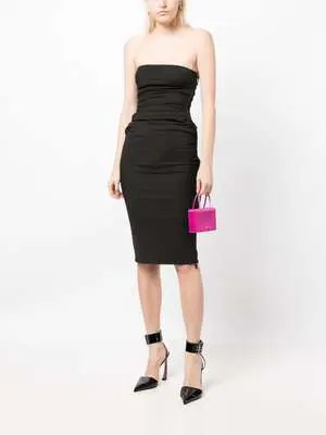 Maticevski Ruched Strapless Dress - Black