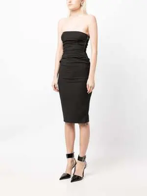 Maticevski Ruched Strapless Dress - Black