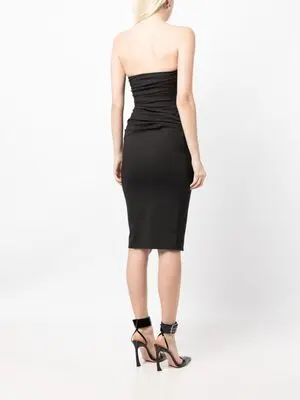Maticevski Ruched Strapless Dress - Black
