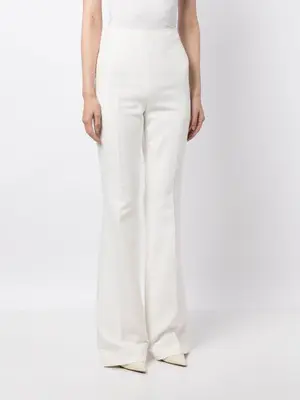 Akris High-waisted Flared Trousers