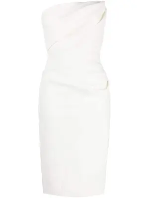 Maticevski Draped Bodice Midi Dress