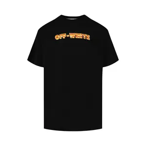 Men's Black Orange Print Shirts